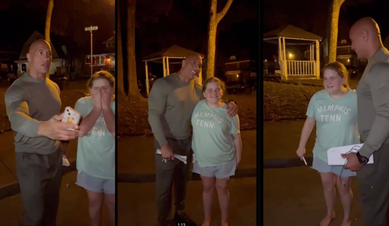 MUST SEE: The Rock Surprises Young Fan in Memphis - KWAM - The Mighty 990